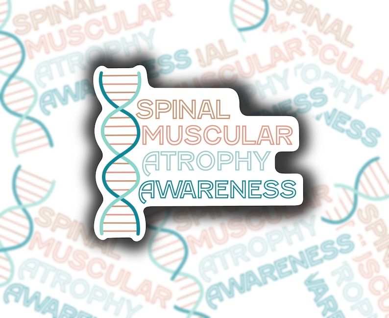 SMA Awareness Sticker: DNA Strand, Weatherproof Decal - Etsy