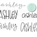 Handwritten, Hand-lettered Names- Ashley Bundle | PNG Cut Files for ...