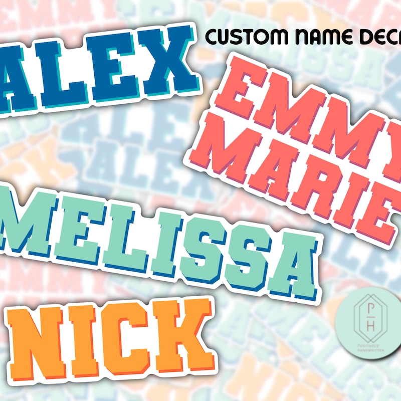 Varsity Letter Decal - Etsy