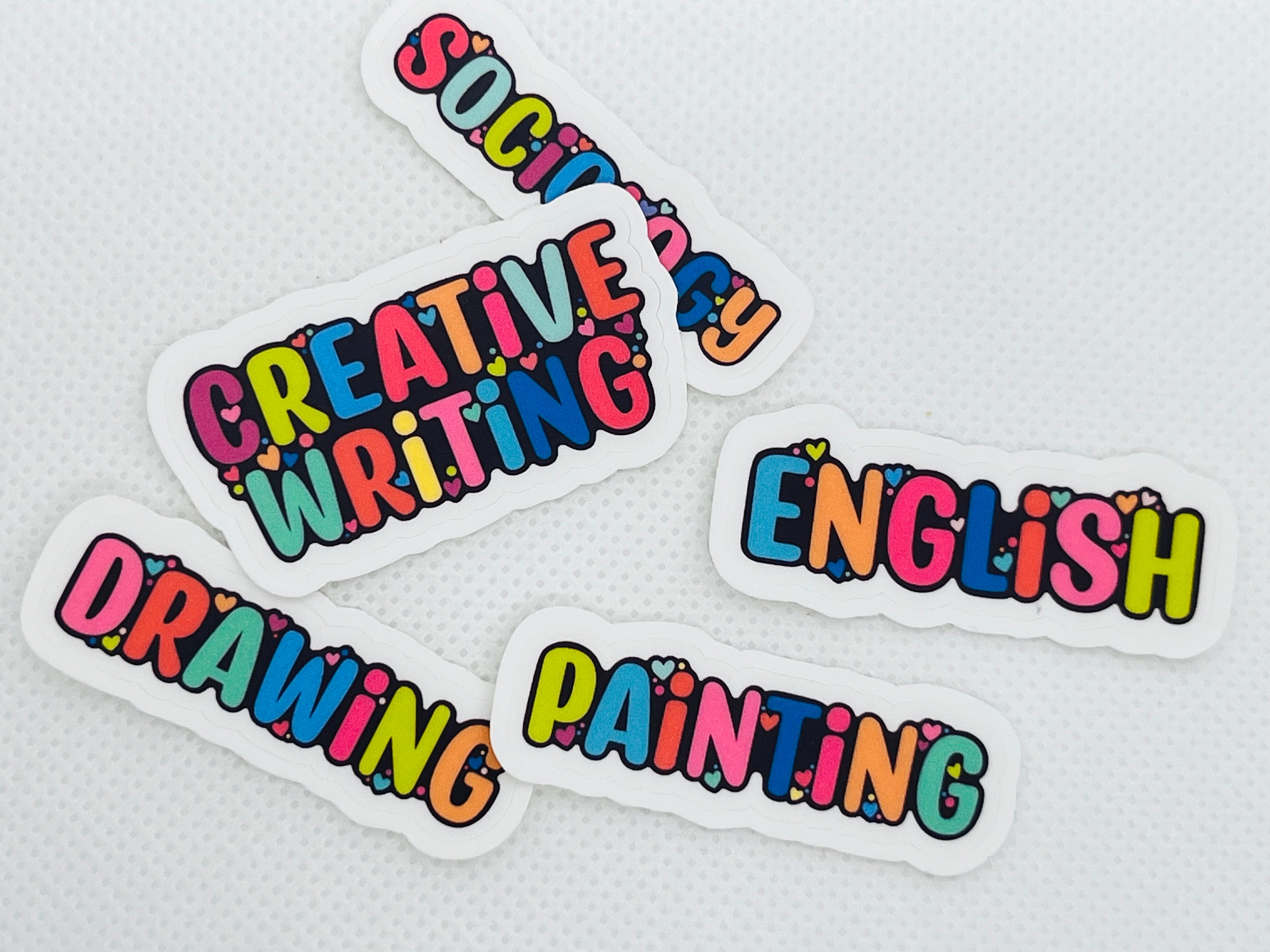 Custom School Subject Label Stickers: Personalized Notebook Decals - Etsy