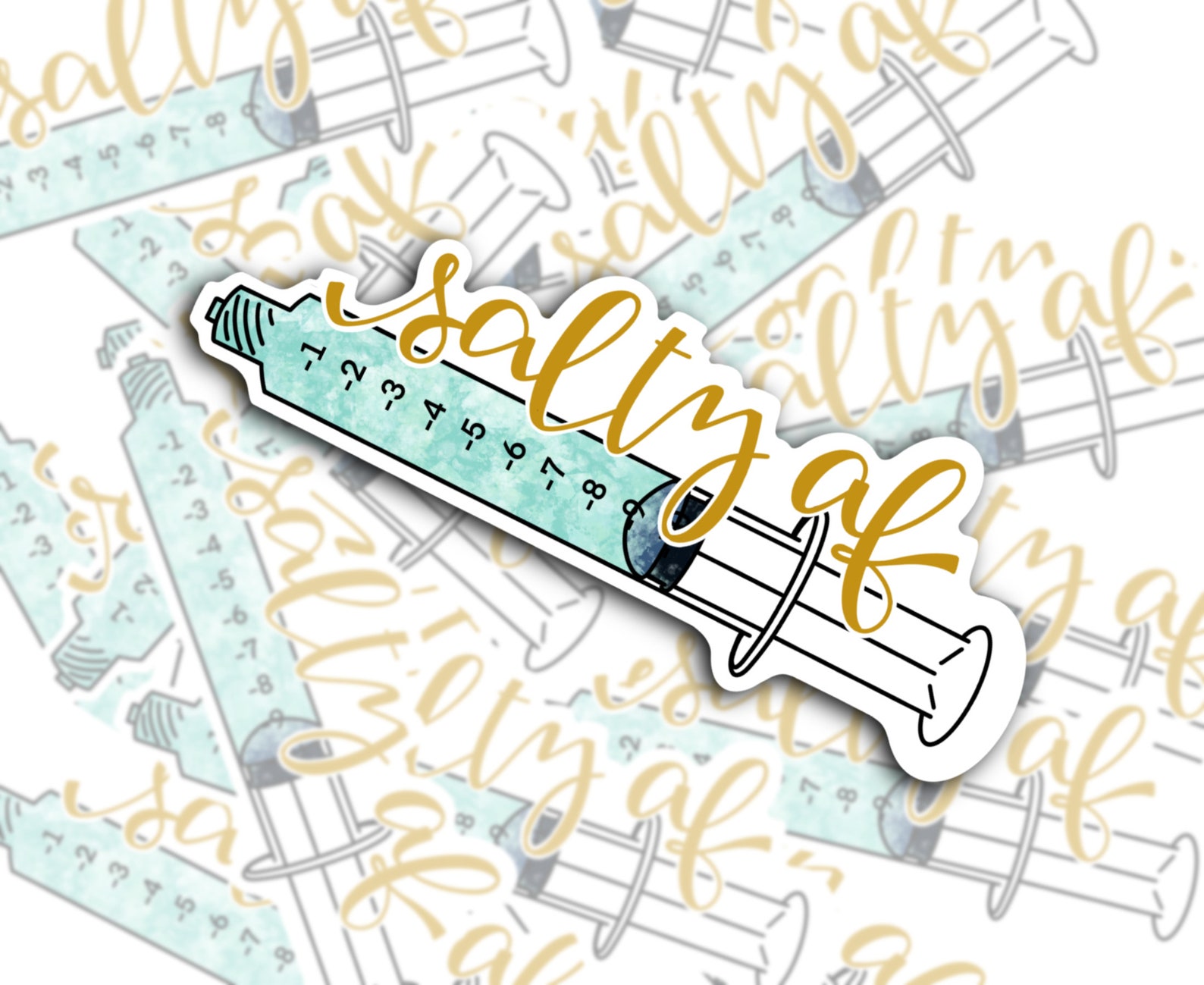Funny Saline Flush Vinyl Sticker. Stocking Stuffer. Gift for Nurse ...