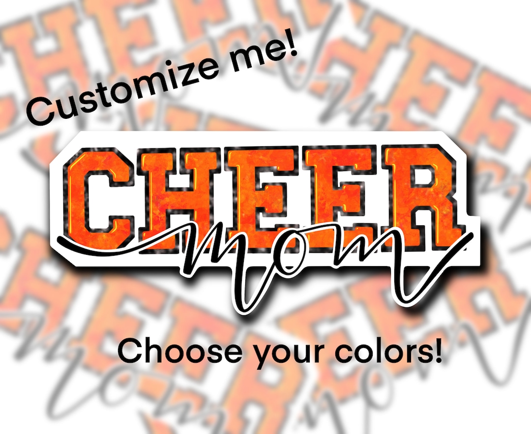 Custom Cheer Mom Sticker | Personalized Gifts | School Colors | for ...
