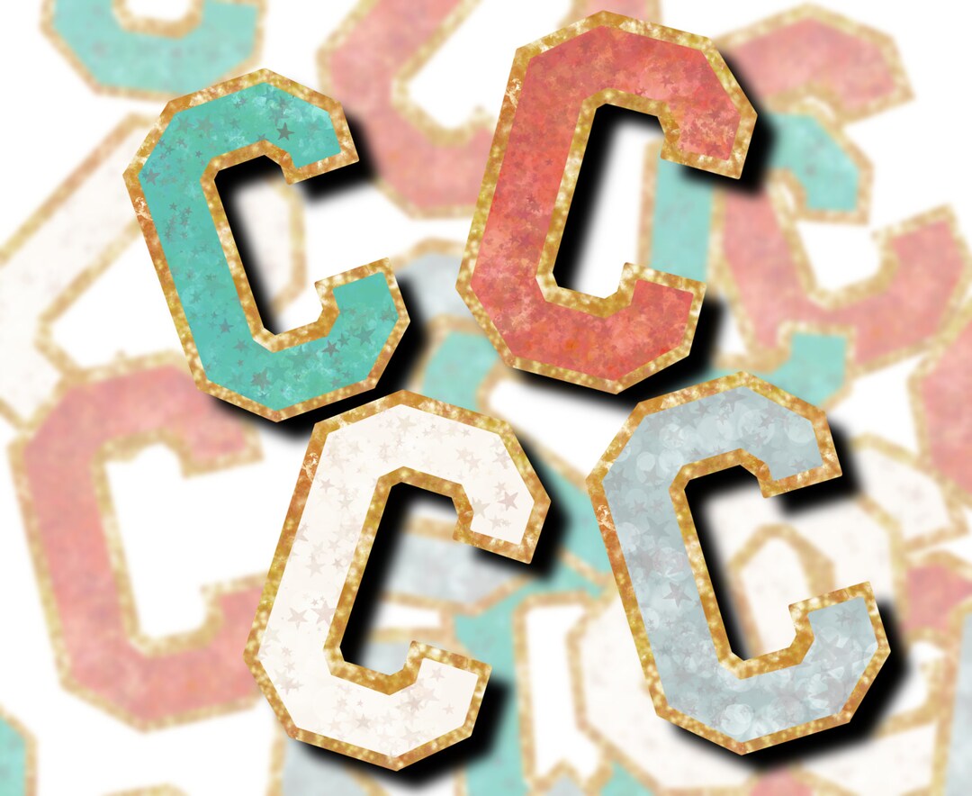 Chenille Style Letter C Vinyl Sticker: Water Resistant Decal - Etsy