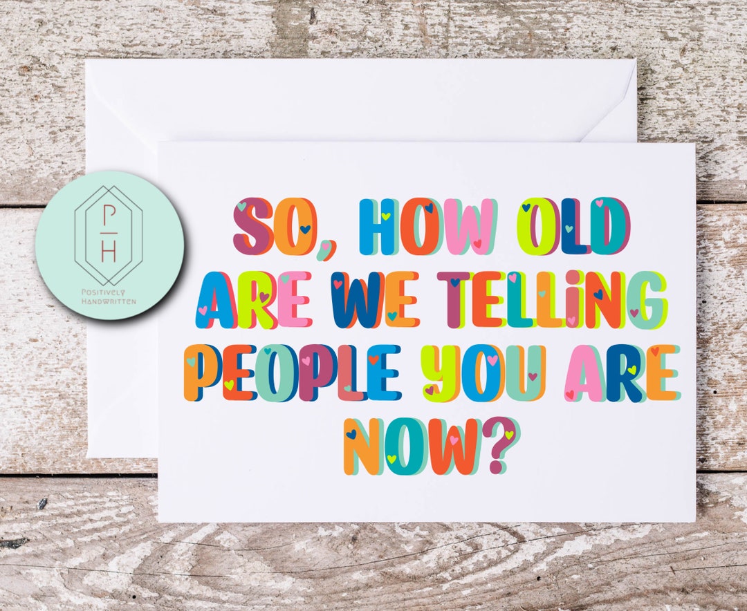 Funny Birthday Card: Sarcastic Handmade Greeting Card - Etsy