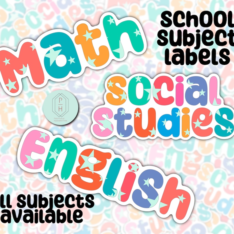 School Subject - Etsy