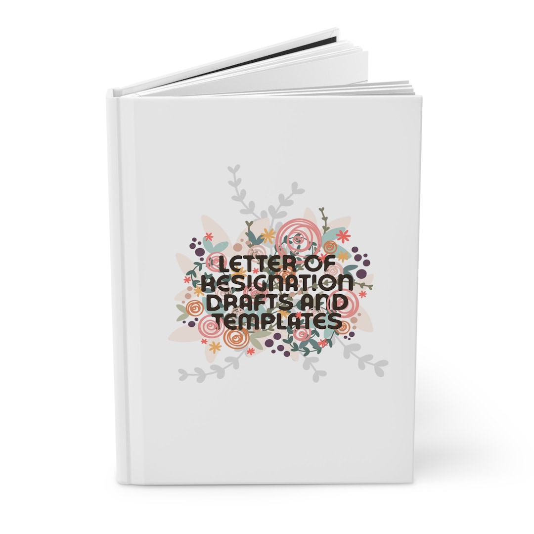 Floral- Resignation Letter Template | Funny Notebook | Hardcover ...
