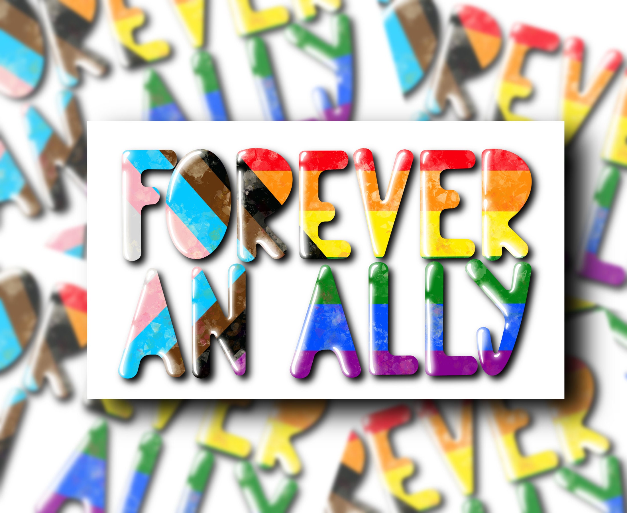 Lgbt Ally Stickers Military Metal