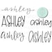 Handwritten, Hand-lettered Names Ashley Bundle PNG Cut Files for Cricut ...