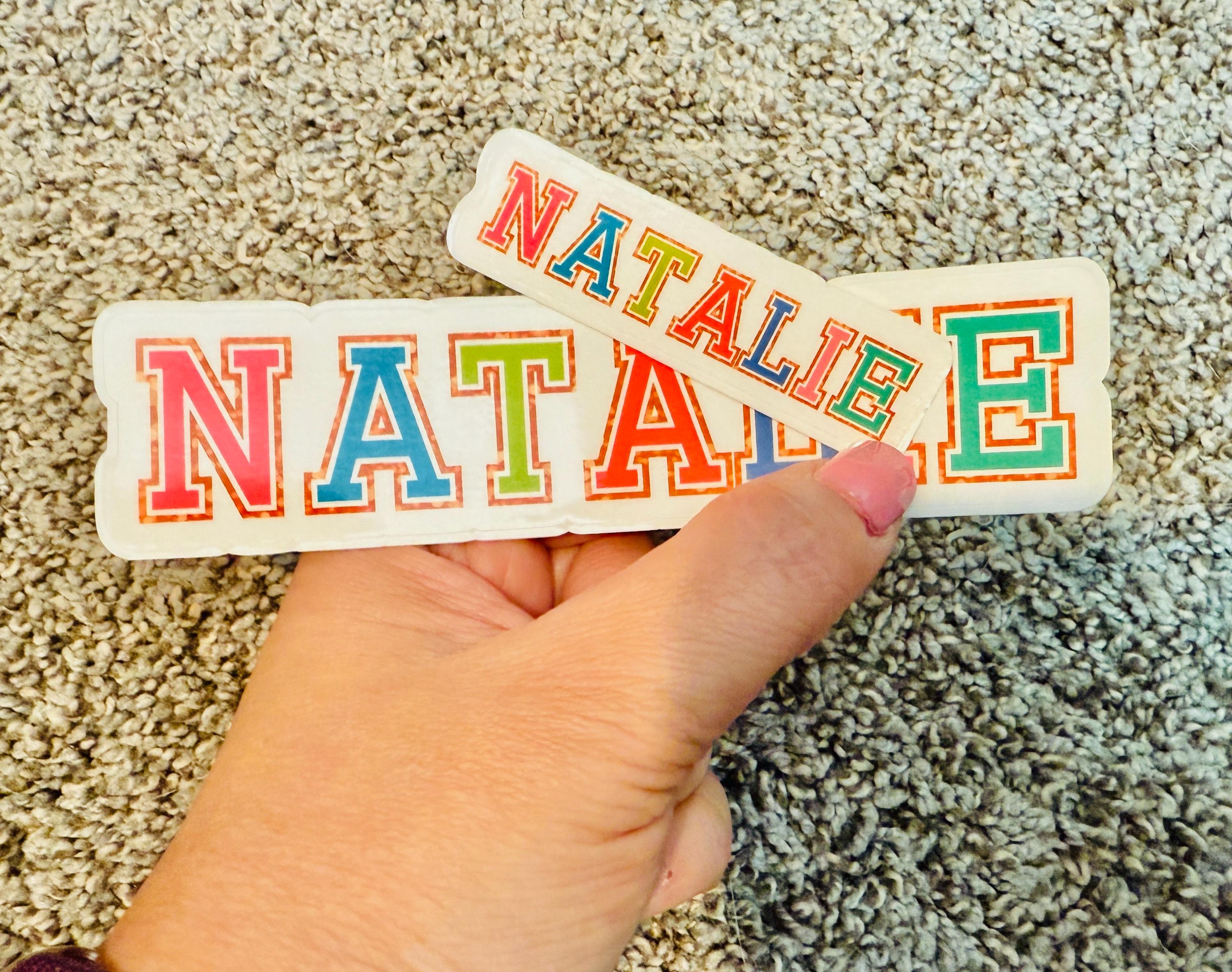 Personalized Glitter Chenille Letter Name Sticker: Custom Decal - Etsy