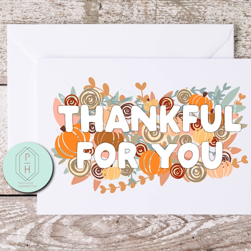 Thankful Card - Etsy