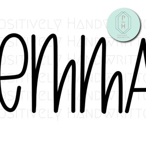 Handwritten, Hand-lettered Names- Emma Bundle | PNG Cut Files for ...