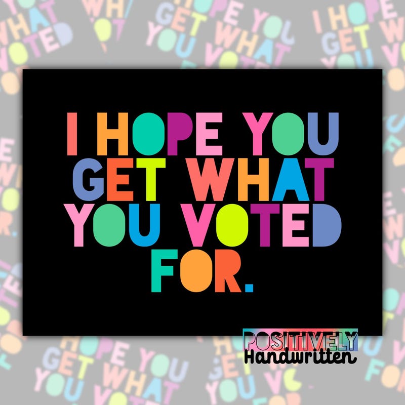 What You Voted for Stickers - Etsy
