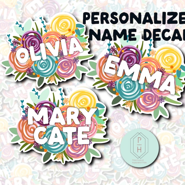 Flower Name Decal - Etsy