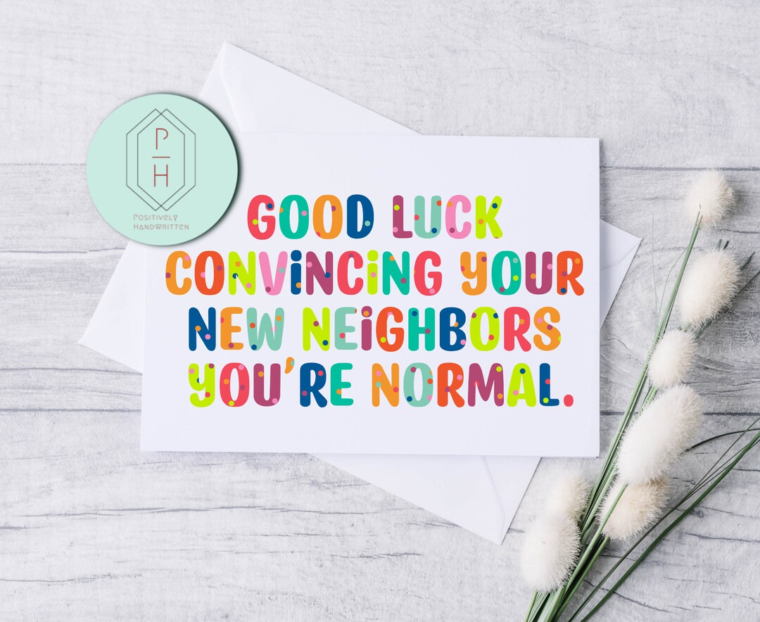 Funny New Home Card: Good Luck Moving Gift - Etsy