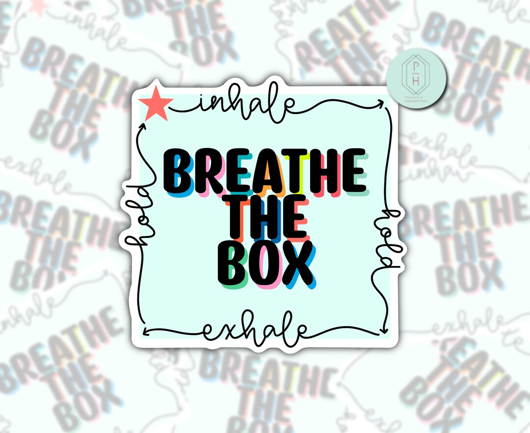 Breathe the Box | Mental Health Sticker | Water Bottle Decal Sticker ...