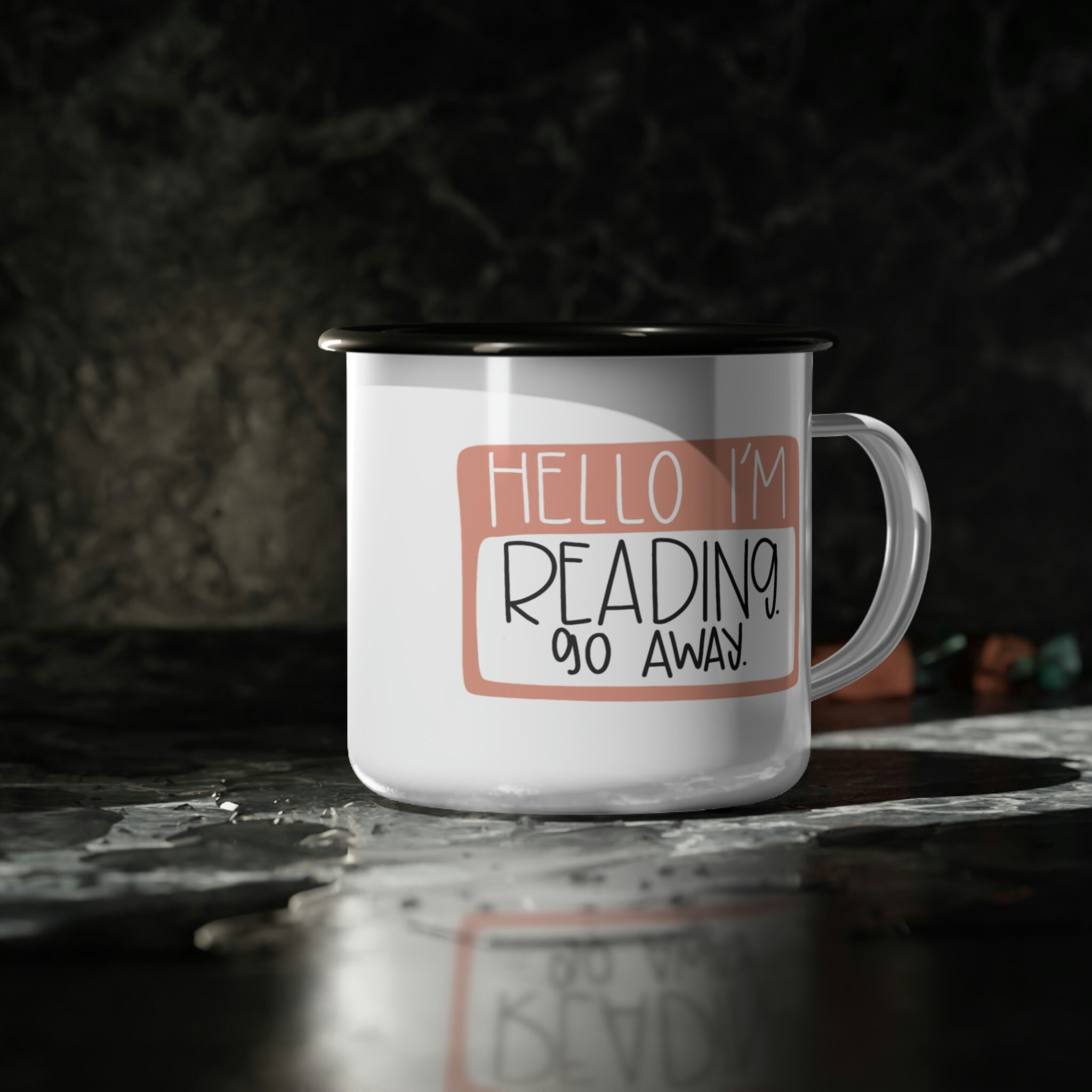 Hello Im Reading Funny Name Tag Mug. Gift for Reader Book - Etsy