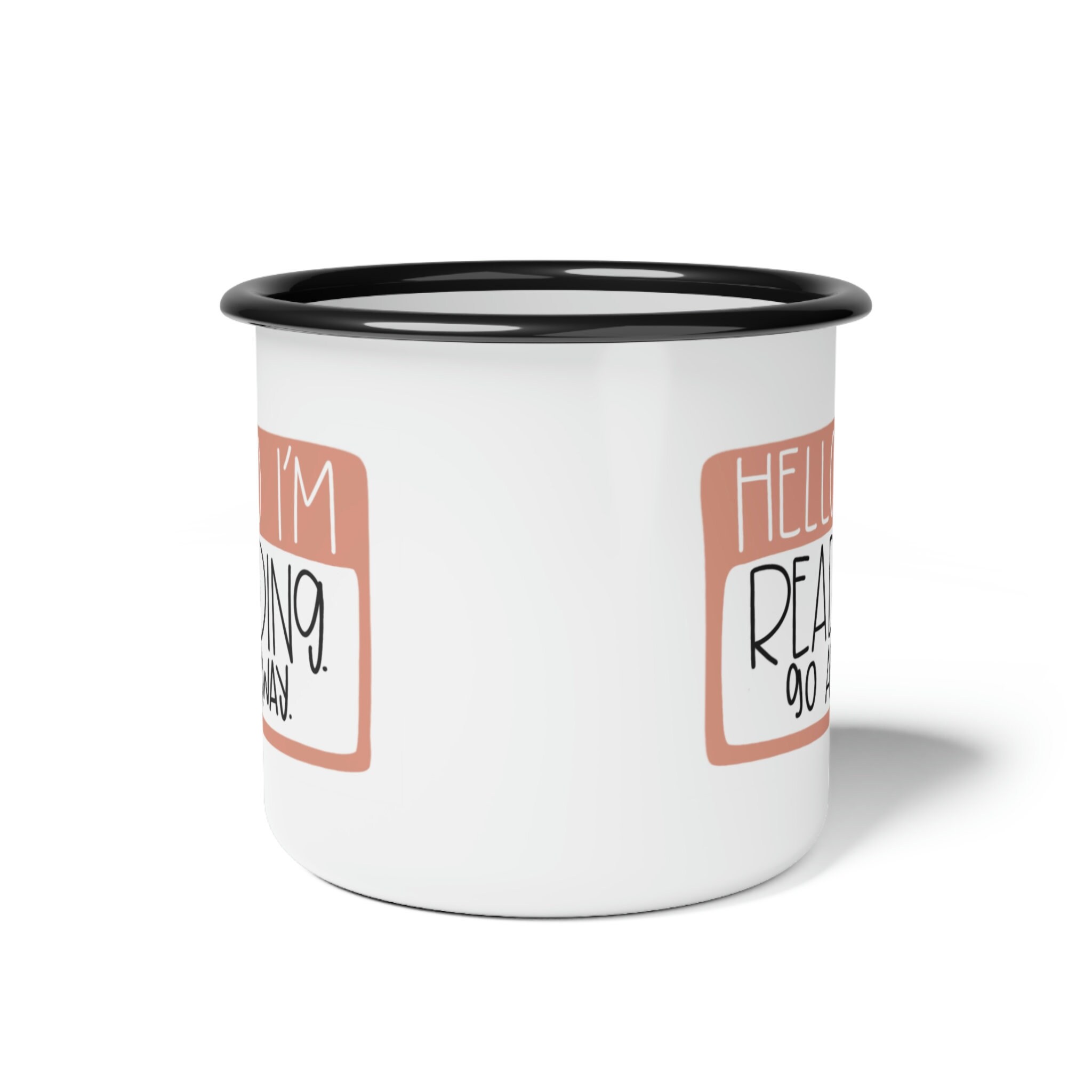 Hello Im Reading Funny Name Tag Mug. Gift for Reader Book - Etsy
