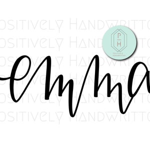 Handwritten, Hand-lettered Names- Emma Bundle | PNG Cut Files for ...