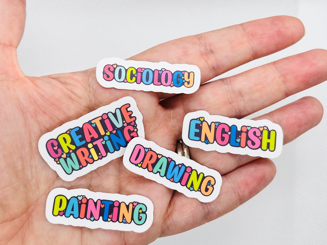 Custom School Subject Label Stickers for Notebooks and - Etsy