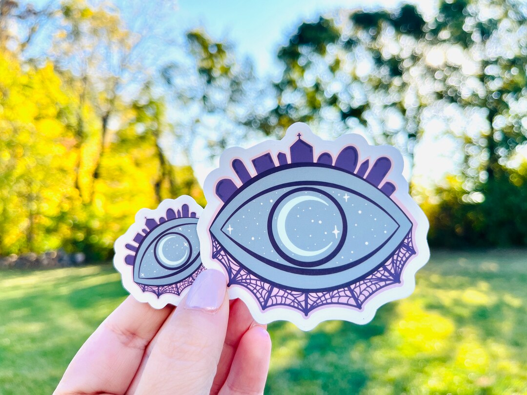 All Seeing Eye Sticker: Spooky Halloween Decor, Water Resistant Decal ...