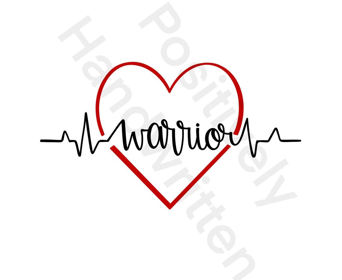 Heart Warrior. CHD Awareness. Heartbeat PNG Design for - Etsy