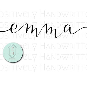 Handwritten, Hand-lettered Names- Emma Bundle | PNG Cut Files for ...