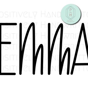 Handwritten, Hand-lettered Names- Emma Bundle | PNG Cut Files for ...