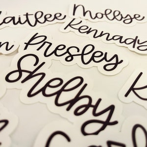 Custom Cursive Name Sticker: Personalized Water Bottle Label - Etsy