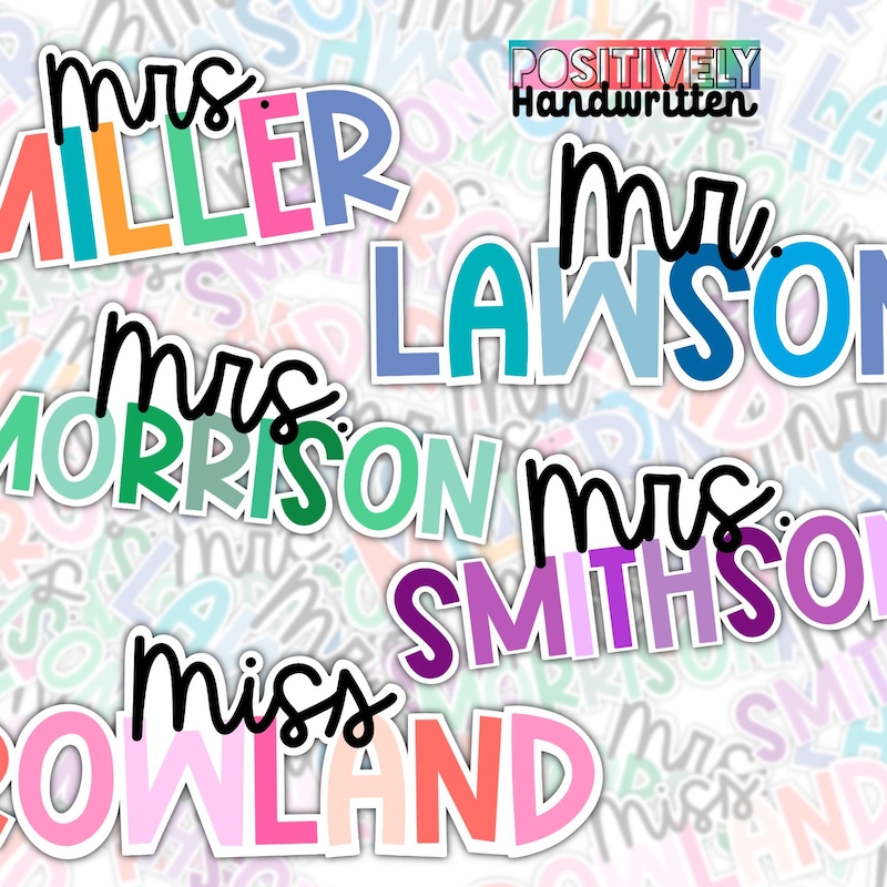 Purple Teacher Name - Etsy