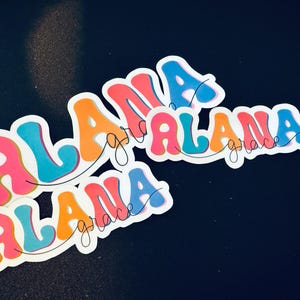 Personalized Name Sticker: Colorful Custom Decal - Etsy