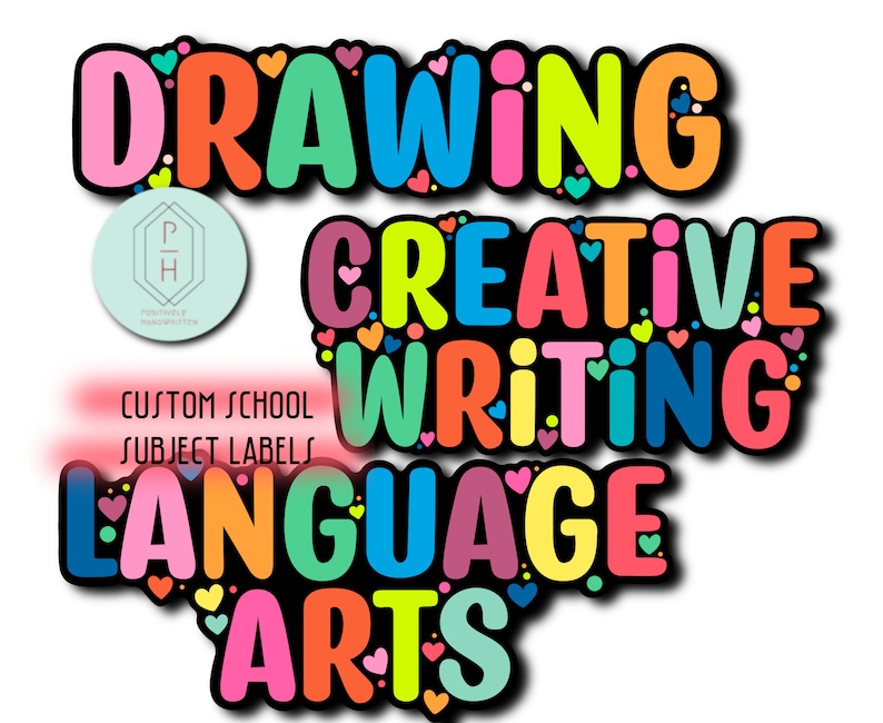 Custom School Subject Label Stickers: Personalized Notebook Decals - Etsy