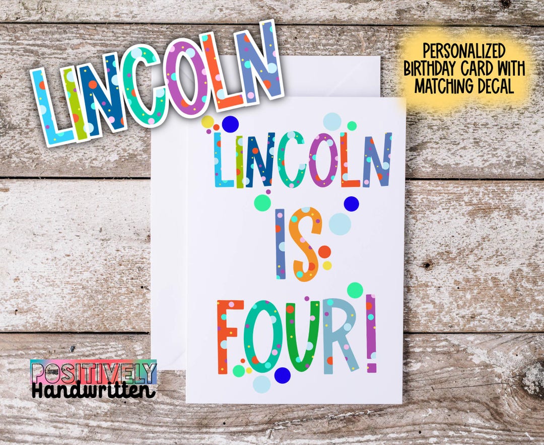 Personalized 4th Birthday Card for Boys: Handmade Greeting Card With ...