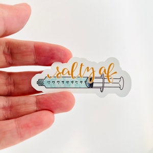 Funny Saline Flush Vinyl Sticker. Stocking Stuffer. Gift for Nurse ...