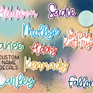 Custom Cursive Name Sticker: Personalized Water Bottle Label - Etsy