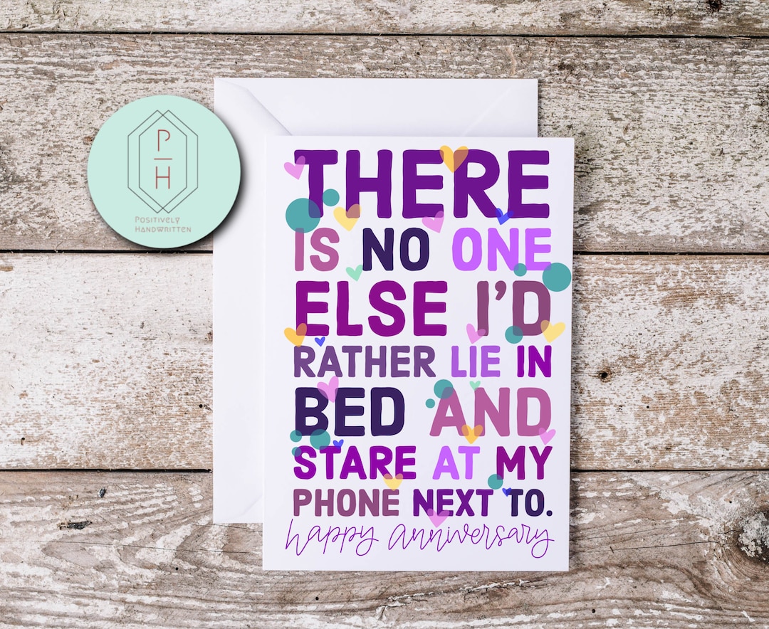 Theres No One Else Funny Anniversary Card. Handmade, Hand-lettered ...