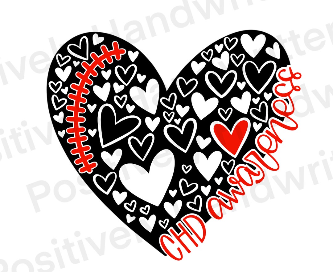 CHD Awareness Heart Warrior PNG: Handwritten Design (digital Download ...