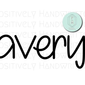 Handwritten, Hand-lettered Names- Avery Bundle | PNG Cut Files for ...
