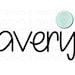 Handwritten, Hand-lettered Names- Avery Bundle | PNG Cut Files for ...