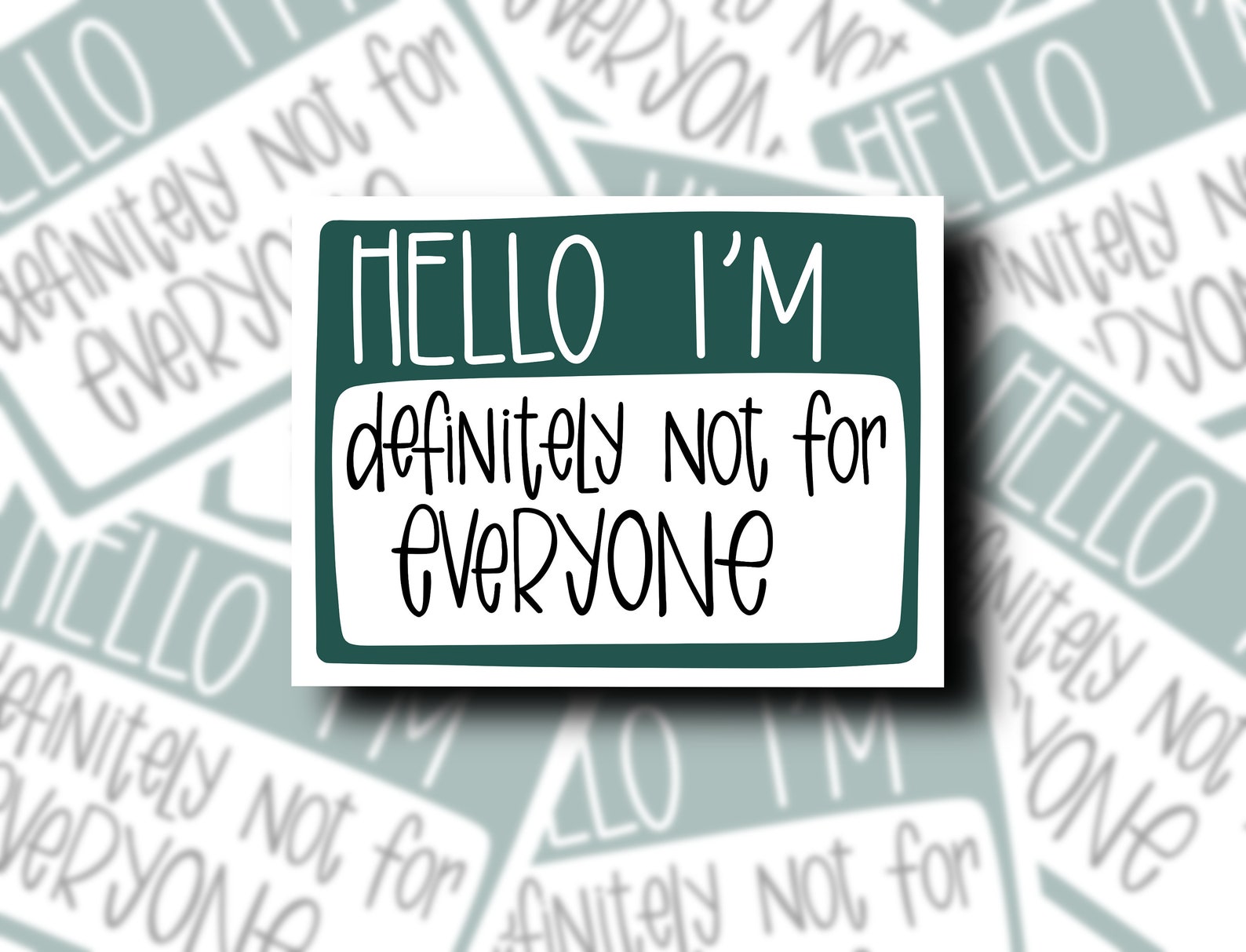 Hello Im Definitely Not for Everyone Decal. Funny Water Bottle, Tumbler ...