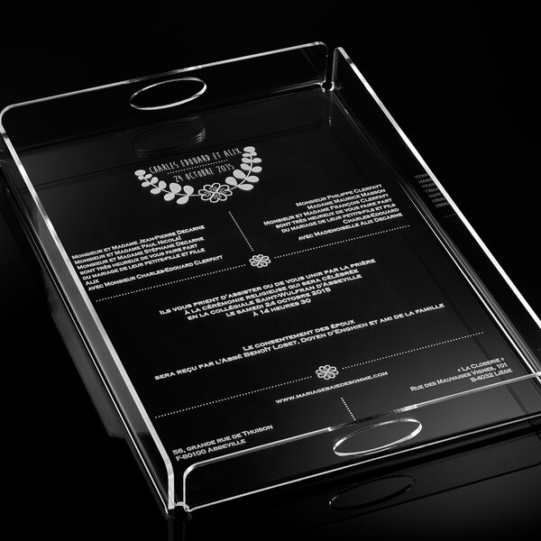 Acrylic Wedding Invitation Tray - Etsy