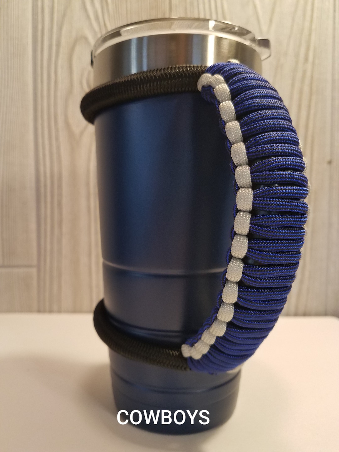 Paracord Tumbler Handle 30oz or 20oz - Fits Yeti, Rtic, Bison, Ozark ...