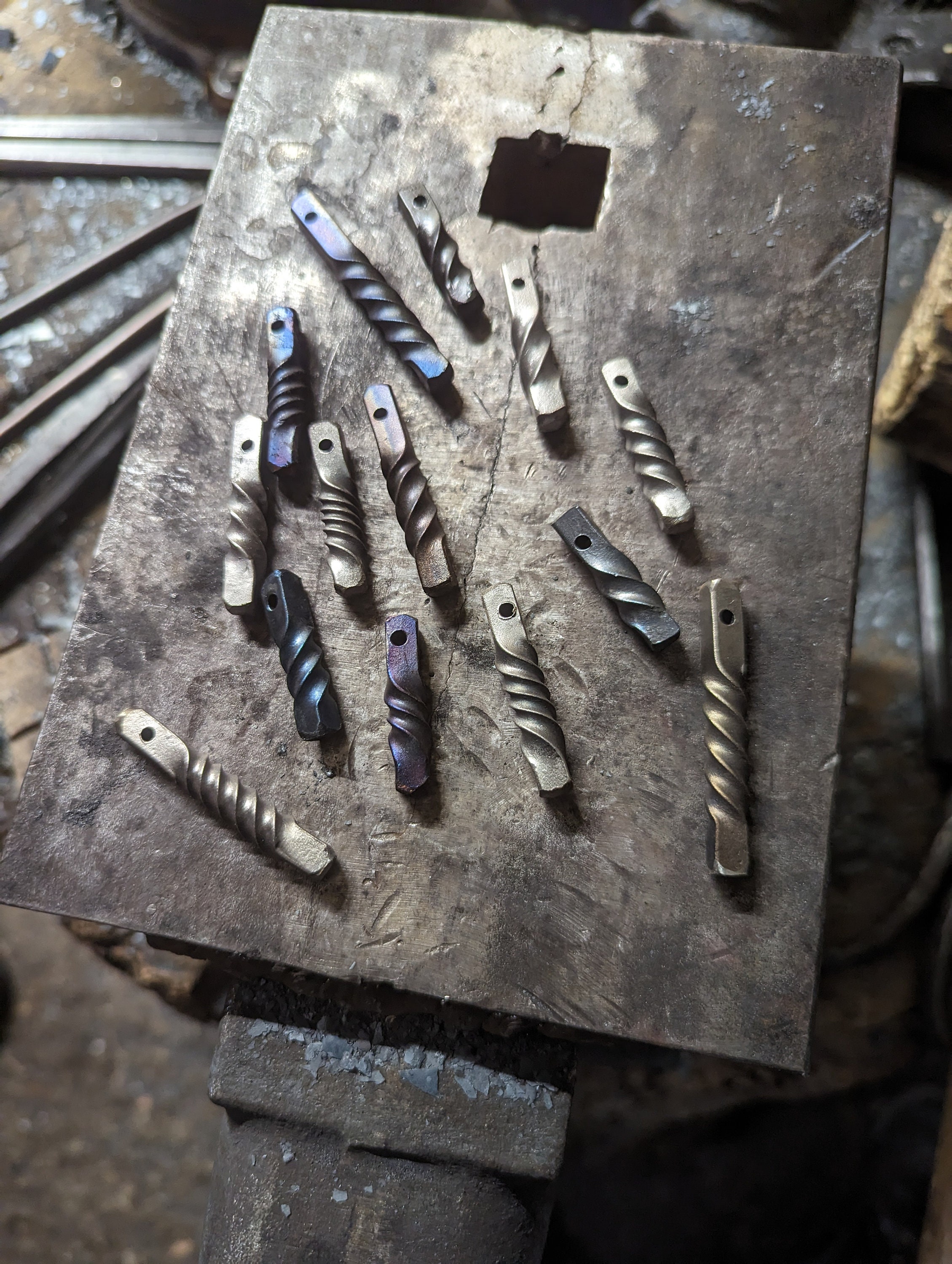 Forged, Twisted Necklace Pendants - Etsy