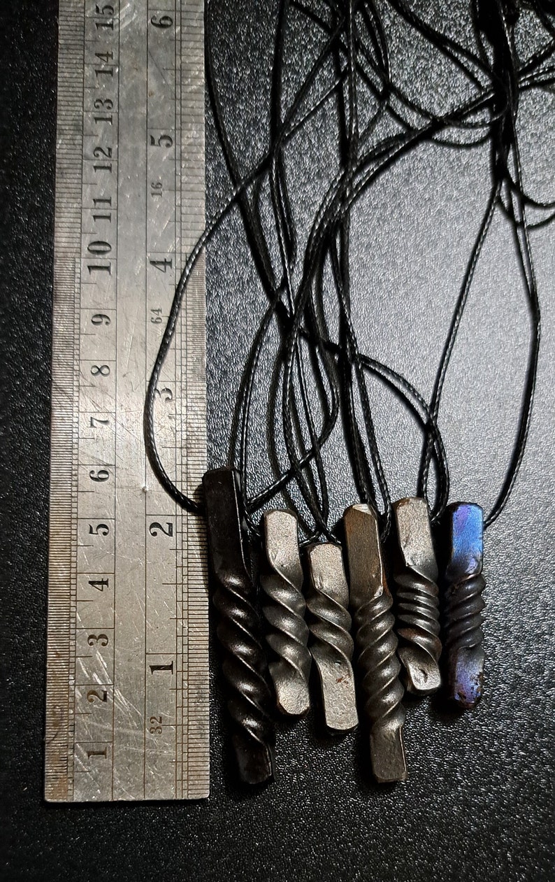 Forged, Twisted Necklace Pendants - Etsy