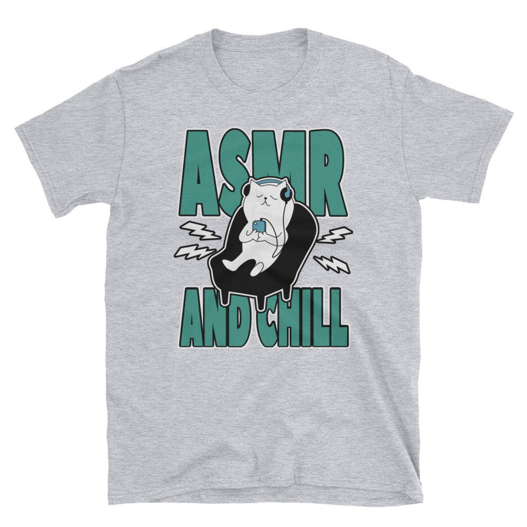 ASMR and Chill Shirt, Cat With Headphones, Sleep Darling Eating, ASMR ...