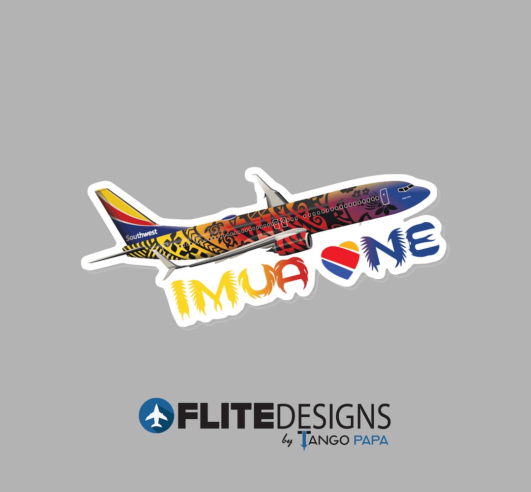 Imua One - Southwest Airlines - 737 Max - SWAPA - Flight Sticker ...