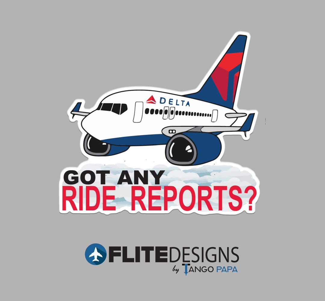 Delta Airlines Ride Reports Boeing 737 Sticker Aviation Sticker Pilot ...