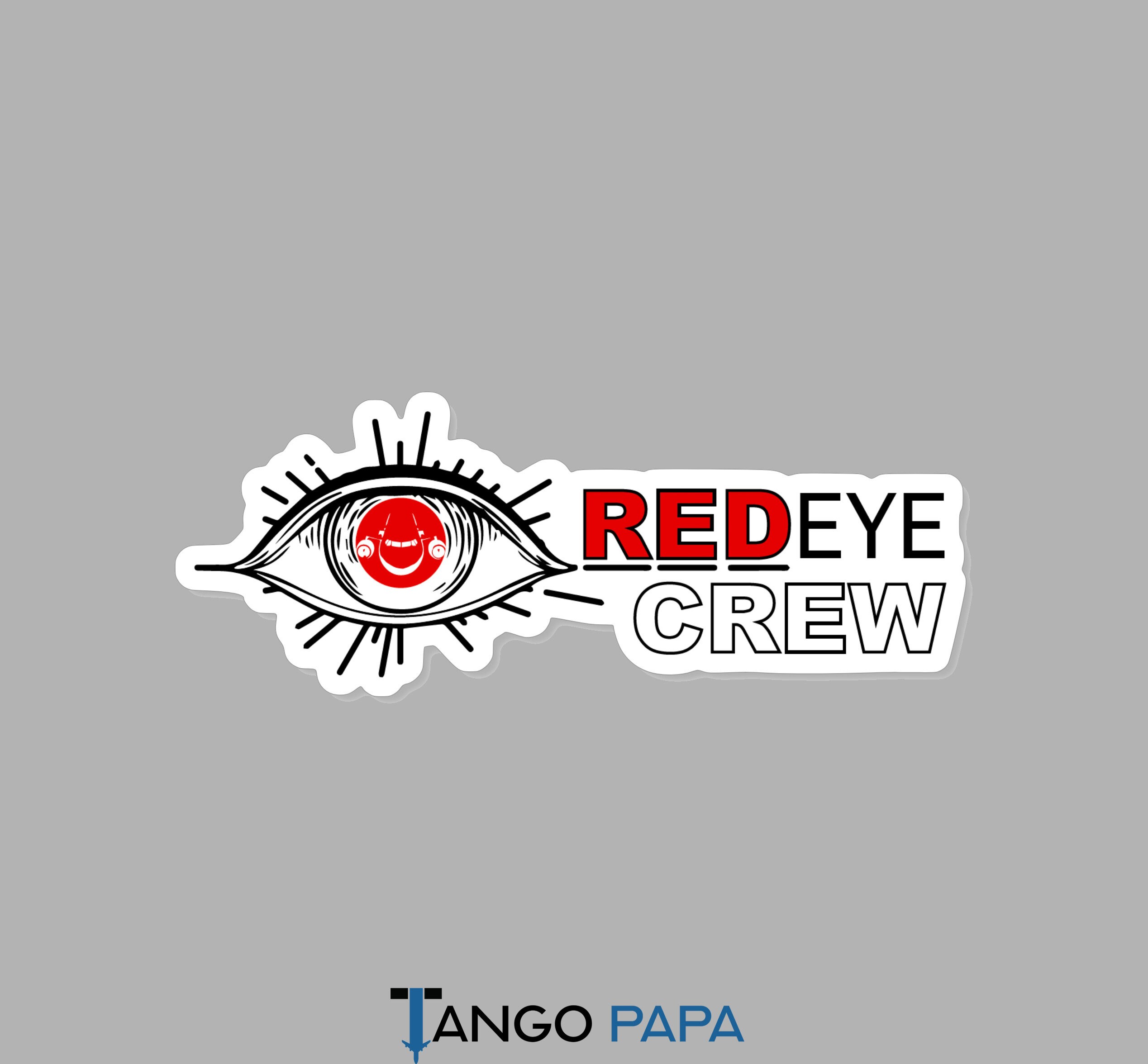 Red Eye CREW Aviation Sticker Flight Sticker Pilot Pilot - Etsy