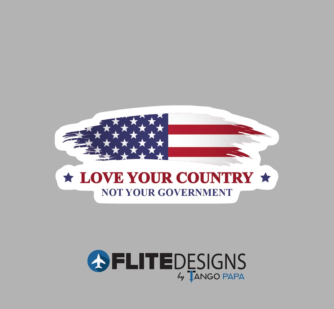 Love Your Country Patriotic Sticker - Waterproof Vinyl Decal - Etsy