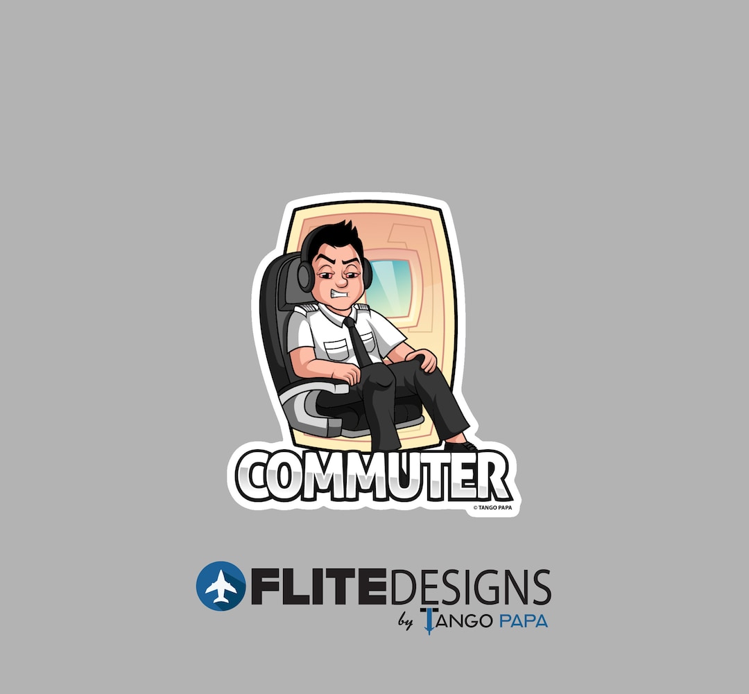 Commuter Pilot Sticker | Funny Aviation Gift - Etsy