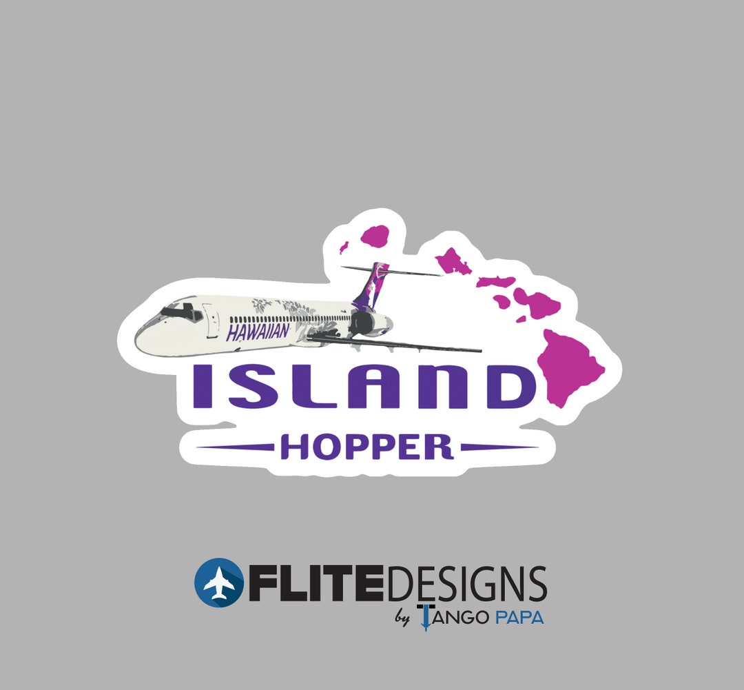 Island Hopper Aviation Sticker - Hawaiian Airlines - Boeing 717 ...